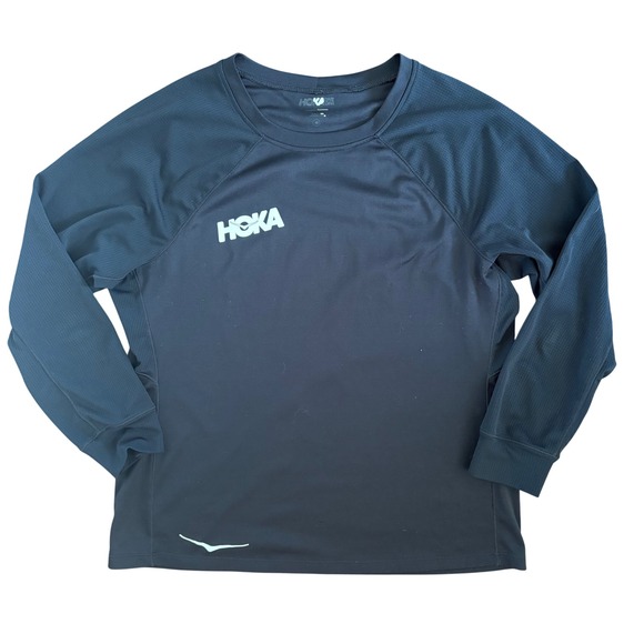 Hoka One One | Tops | Hoka Black 34 Sleeve Running Workout Top Womens ...